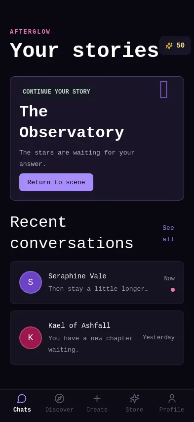 Afterglow AI Roleplay App