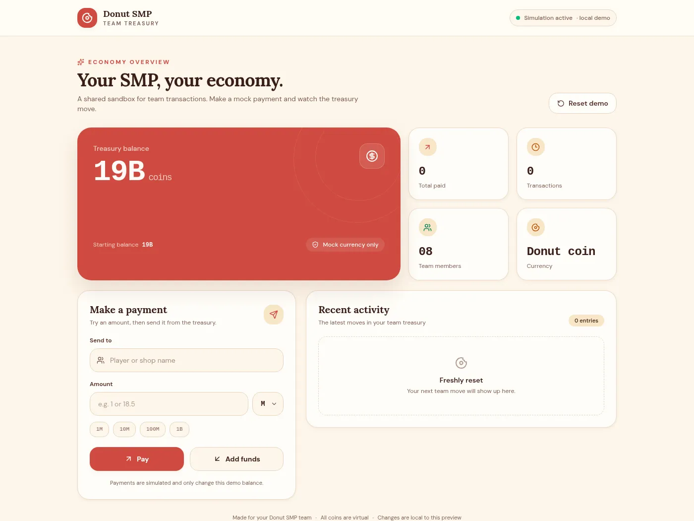 Donut Economy Simulator