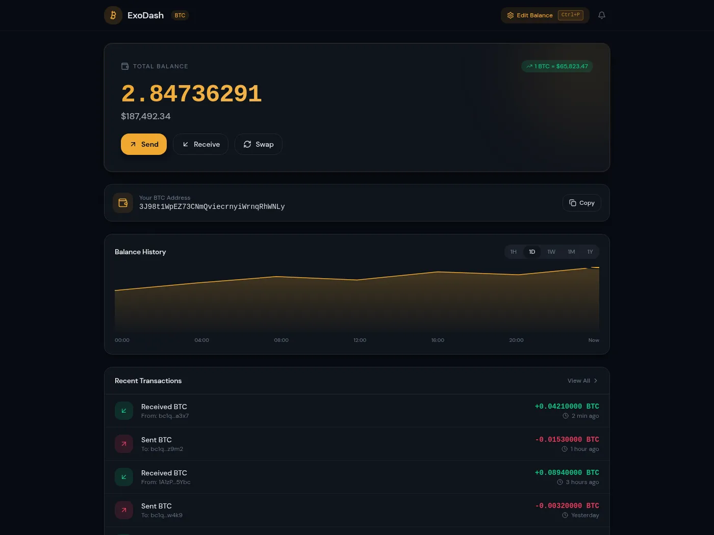 Exodus Wallet Simulator