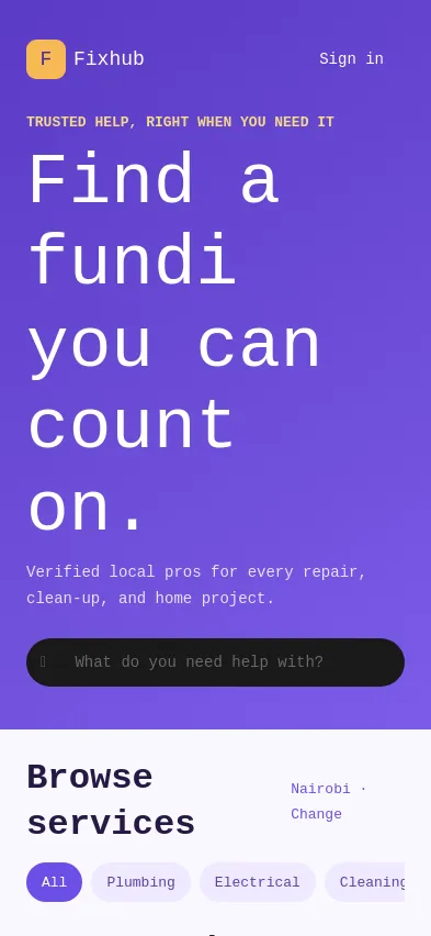 Fixhub Africa Marketplace
