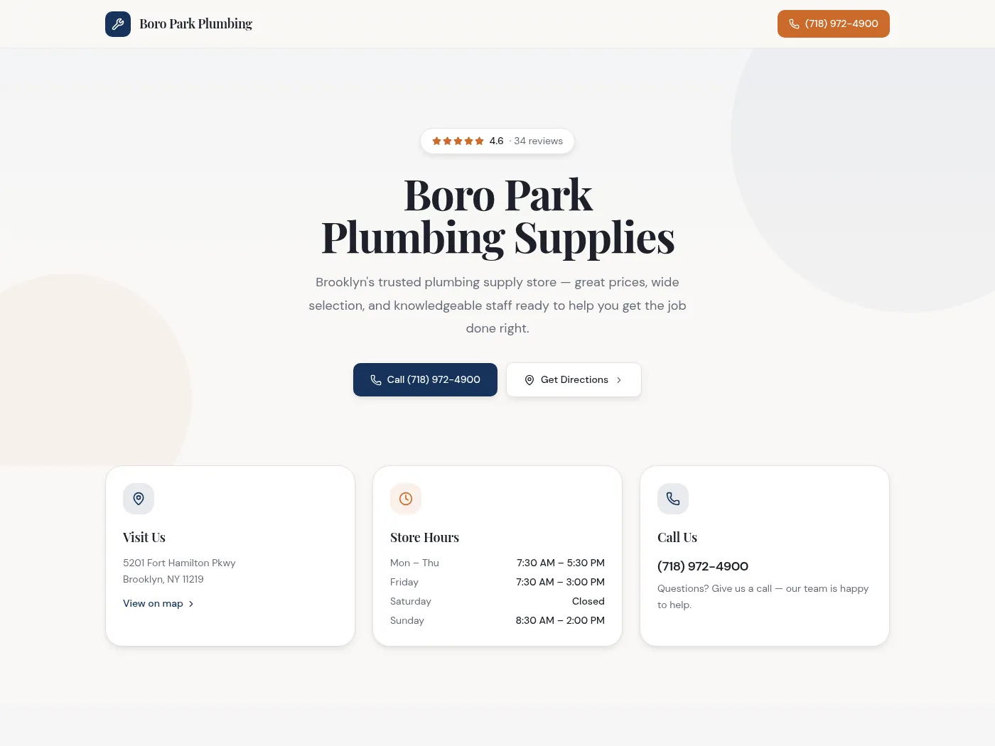 Boro Park Plumbing Web