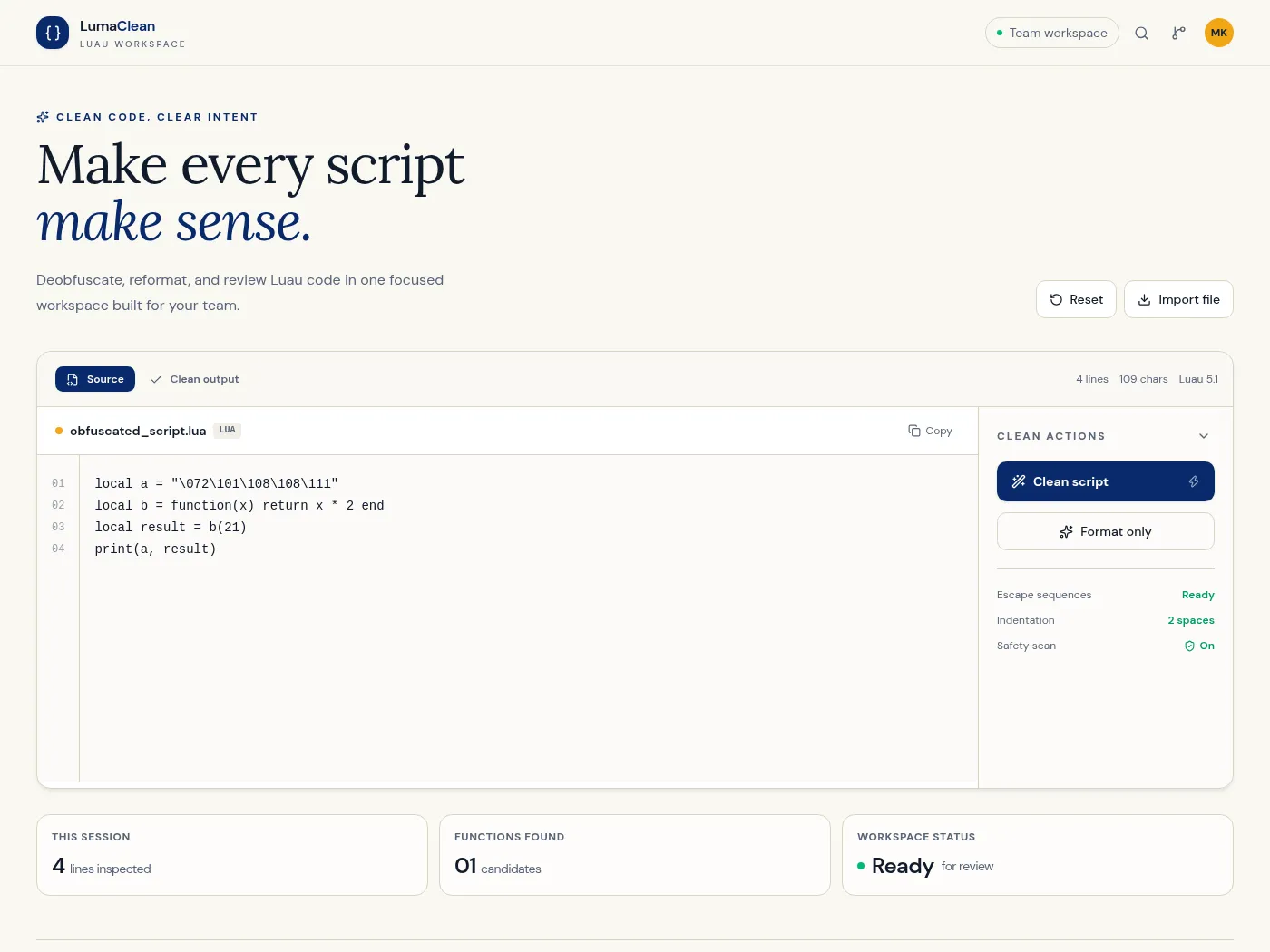Luau Script Deobfuscator