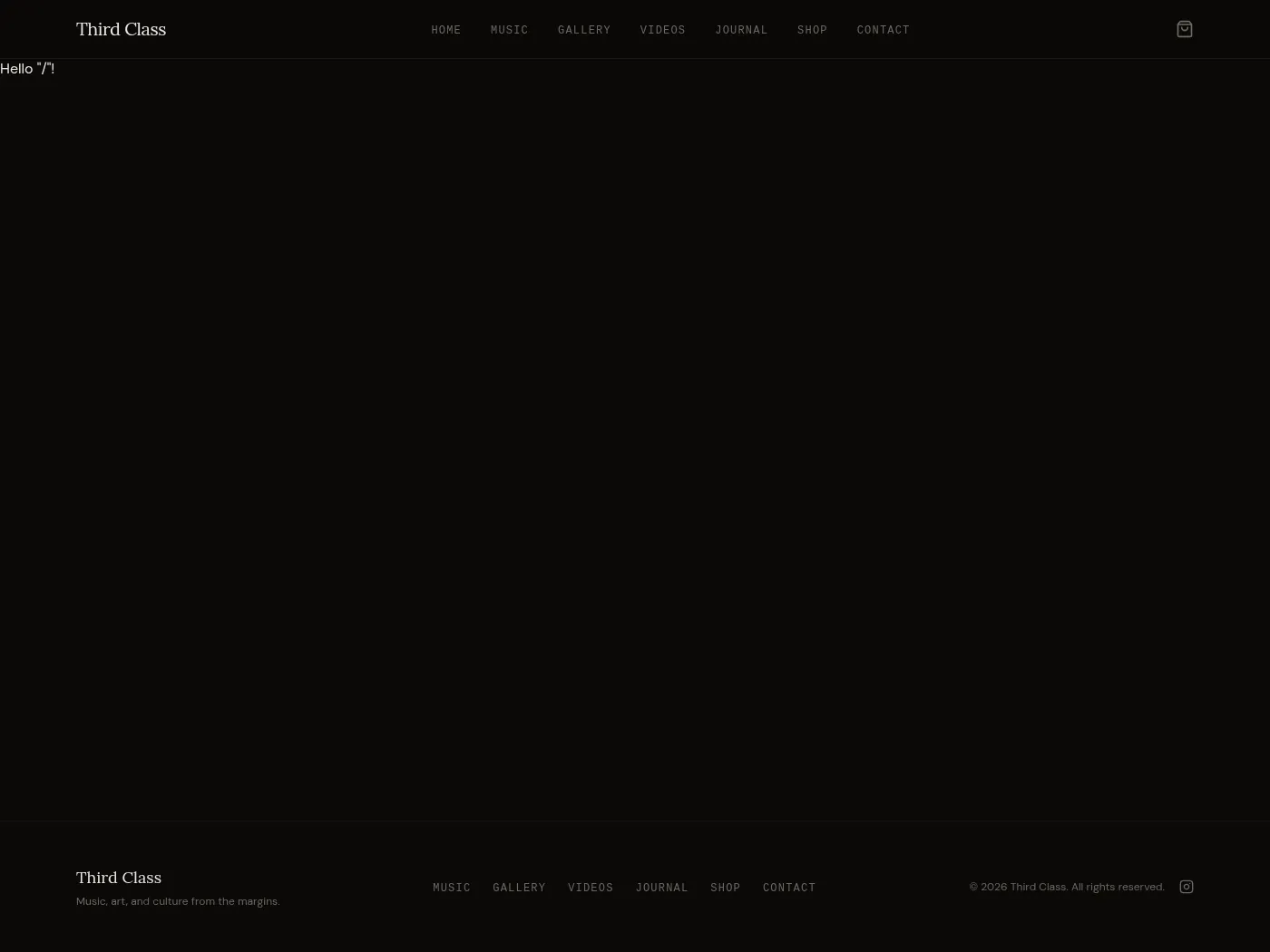 Third Class Brand Site
