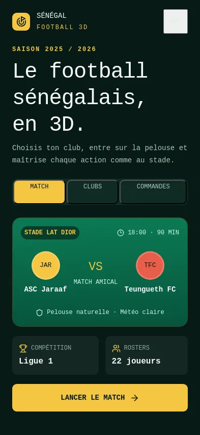 Senegal 3D Football Game