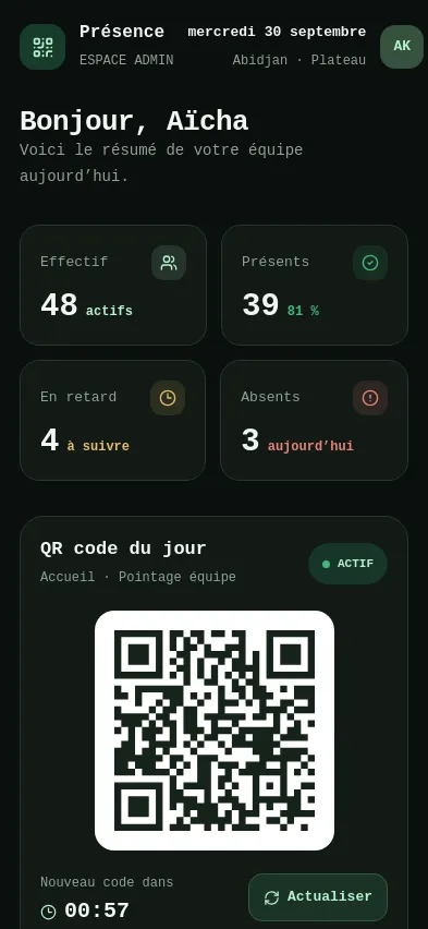 QR Staff Tracker