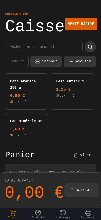 ShopEasy Mobile POS
