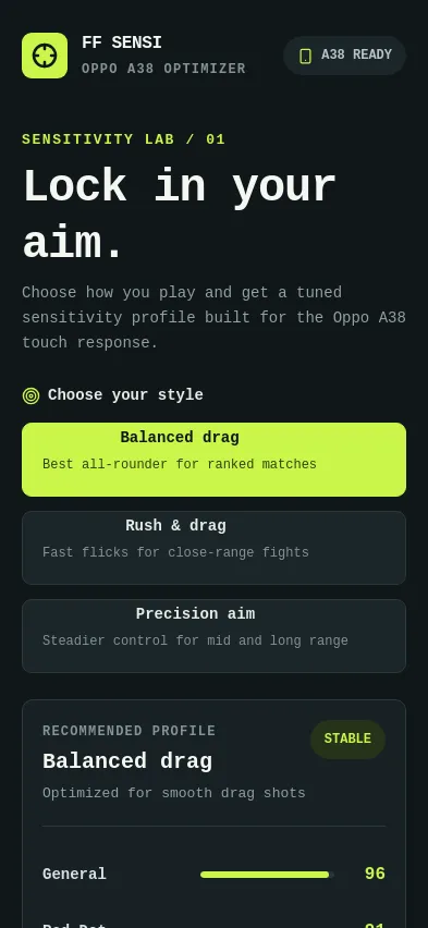 FF Sensi Optimizer
