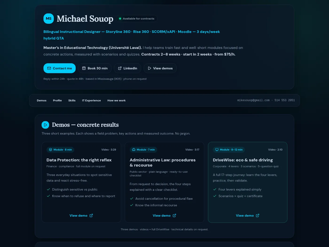 CMikes Portfolio Site