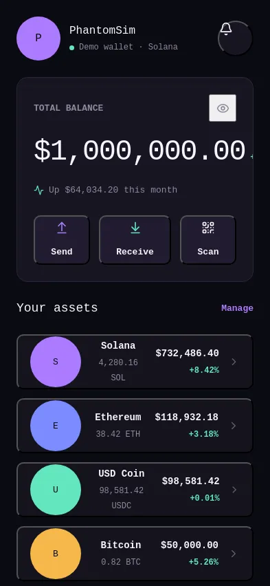 PhantomSim Wallet