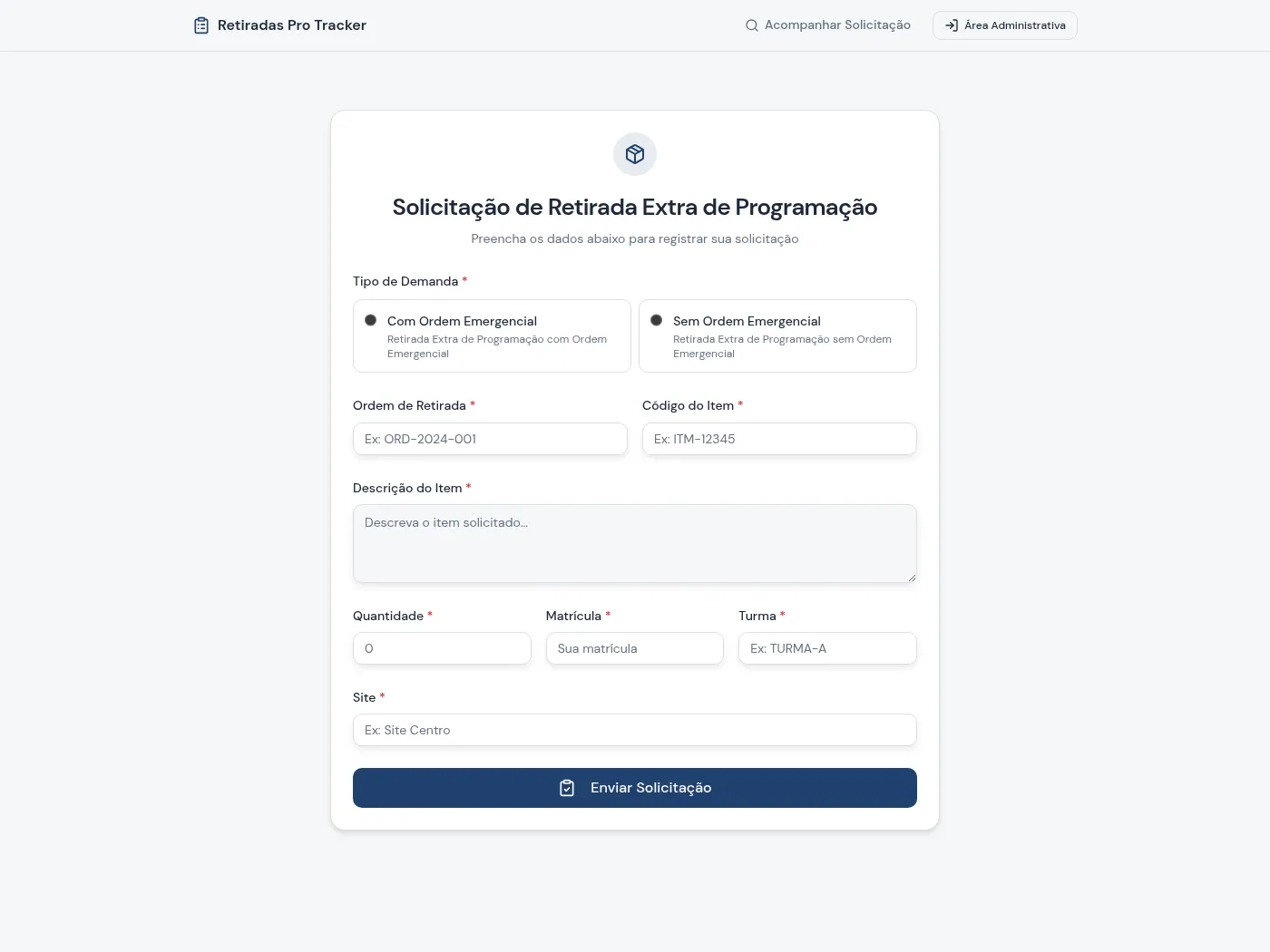 Retiradas Pro Tracker