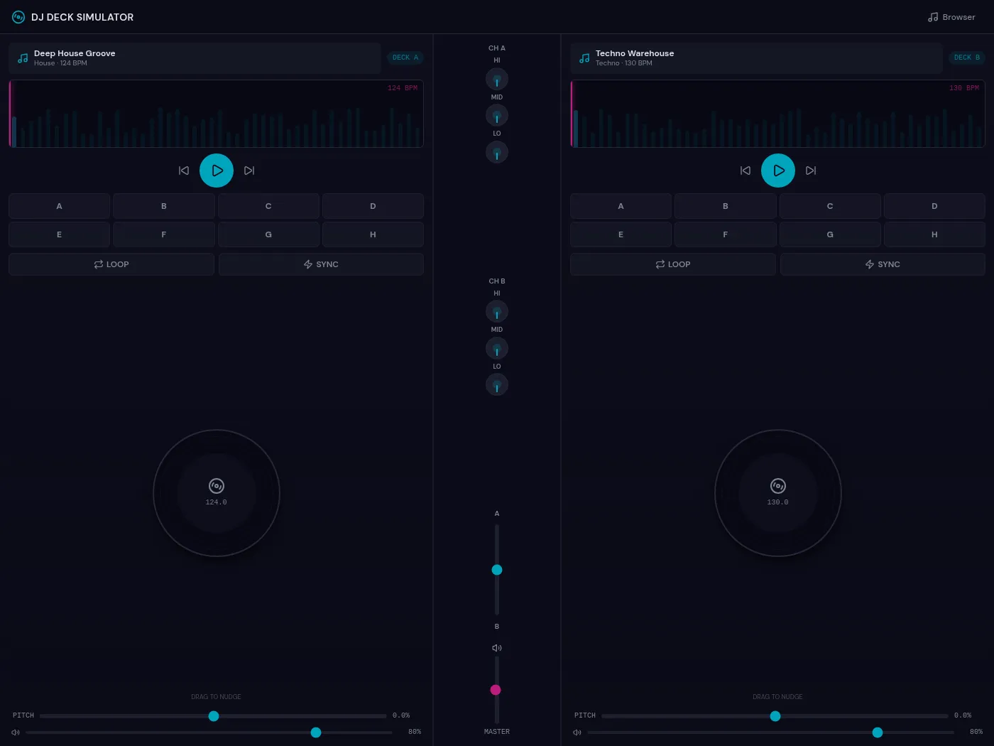 Web DJ Deck Simulator
