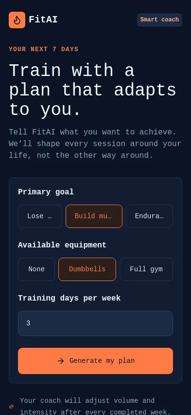 FitAI Workout Planner