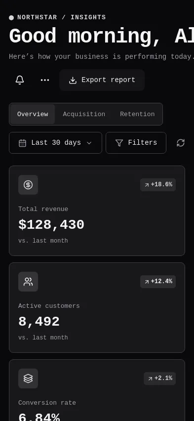 KPI Dashboard Mobile