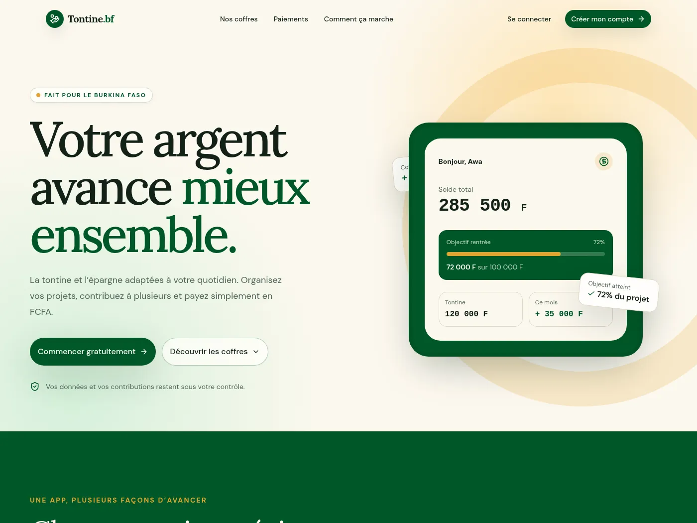 Tontine Burkina App