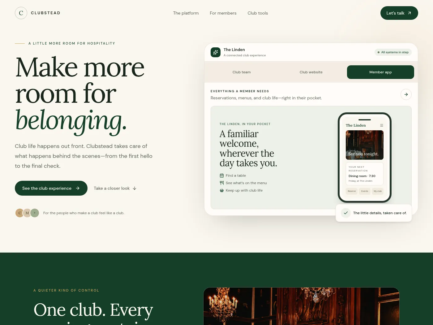 ClubSaaS Landing Page