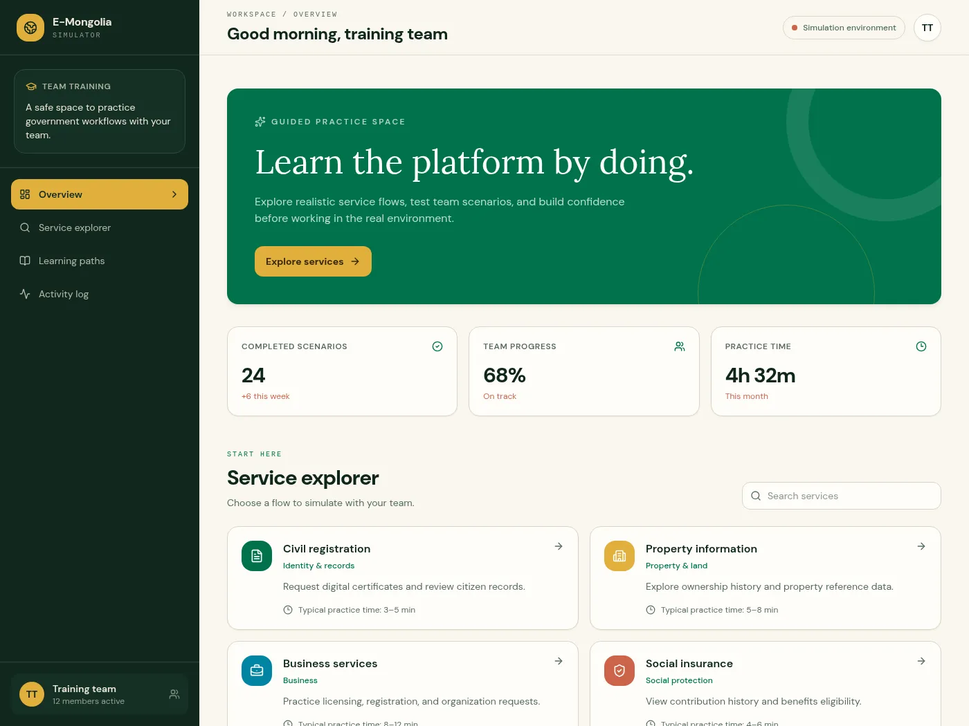 E-Gov Platform Simulator