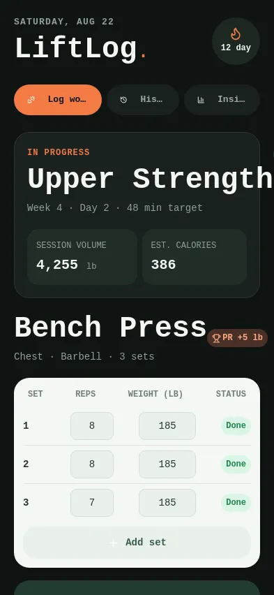 LiftLog Pro
