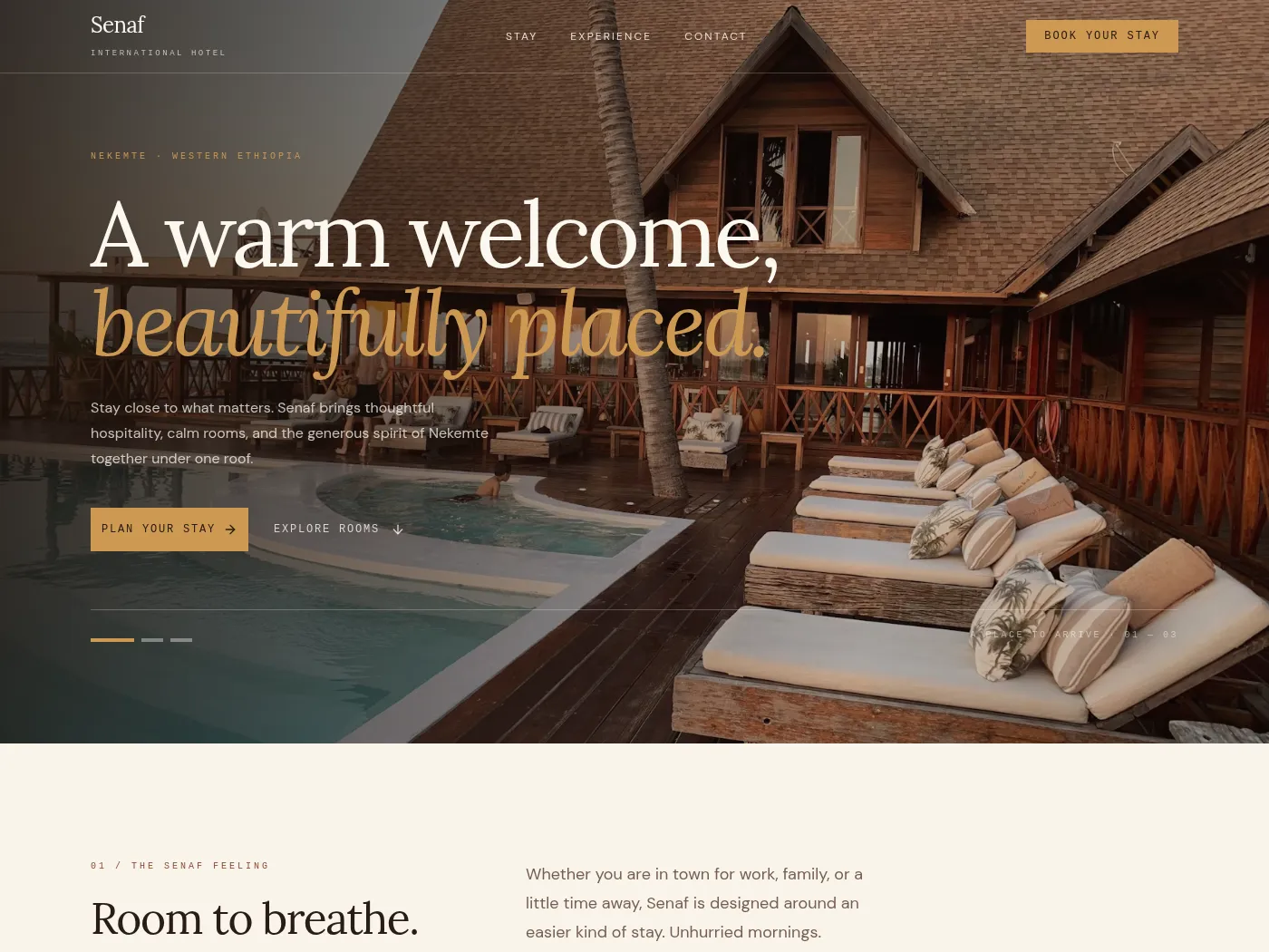 Senaf Hotel Website