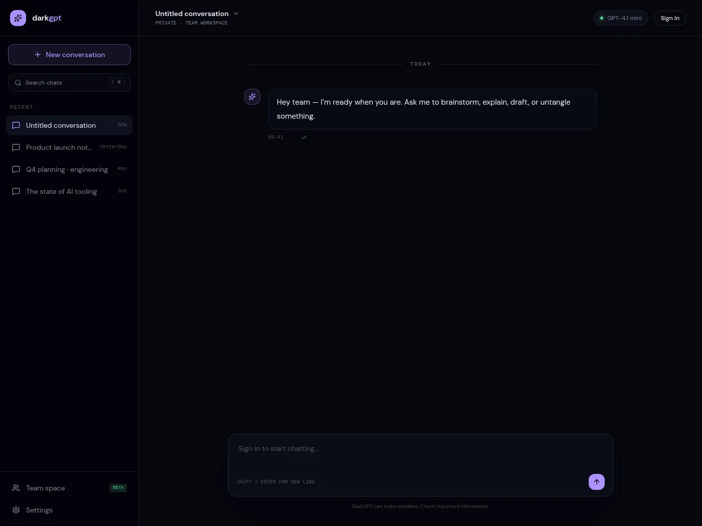 DarkGPT Chat Clone