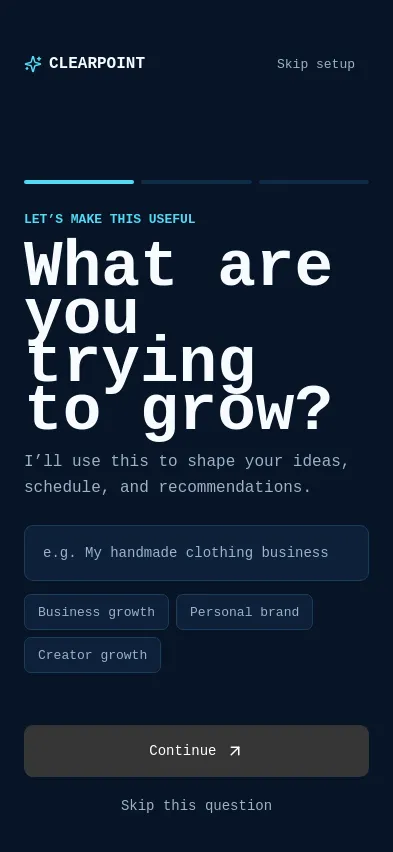 Clearpoint AI Marketing App