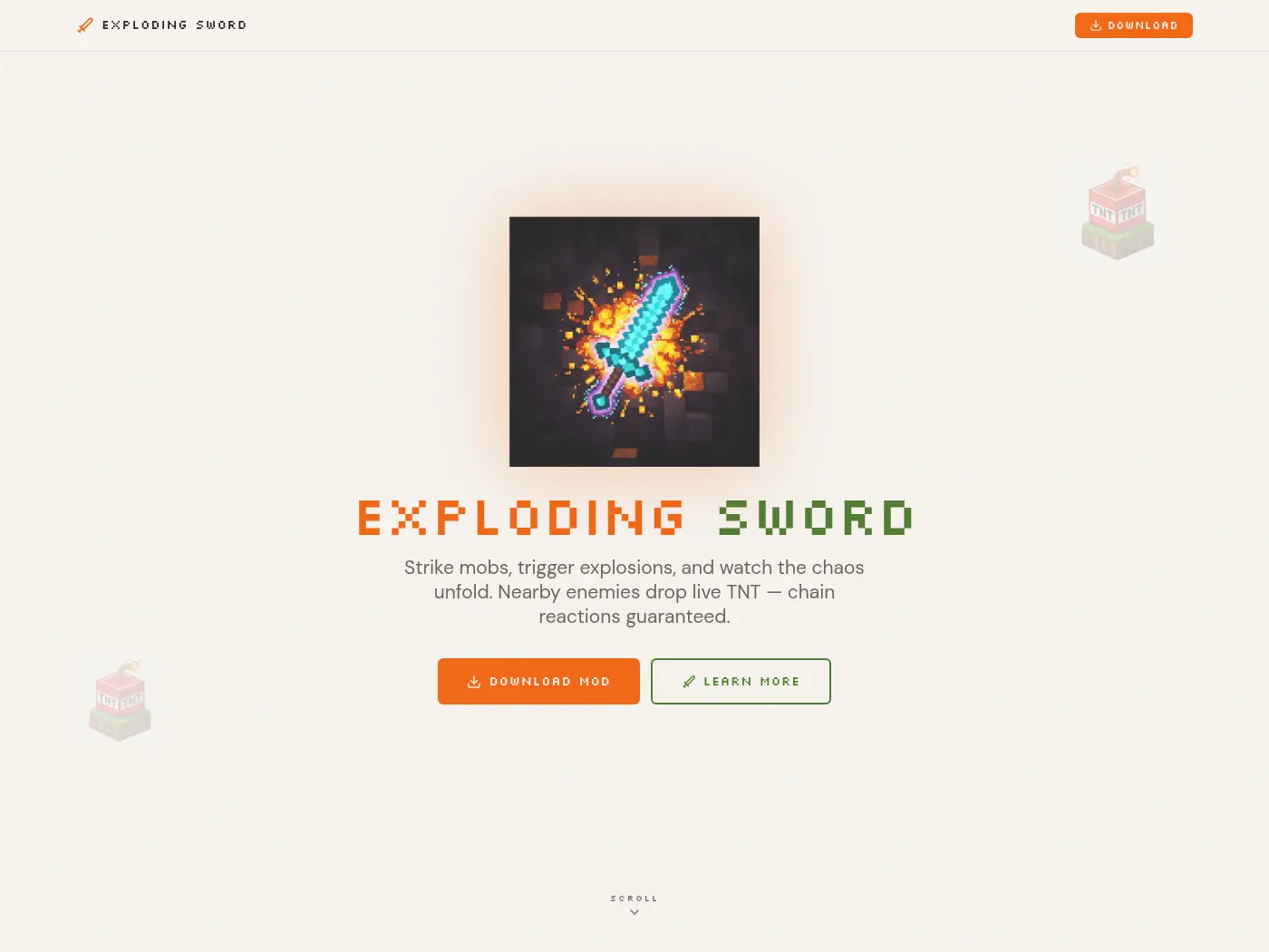 Exploding Sword Mod