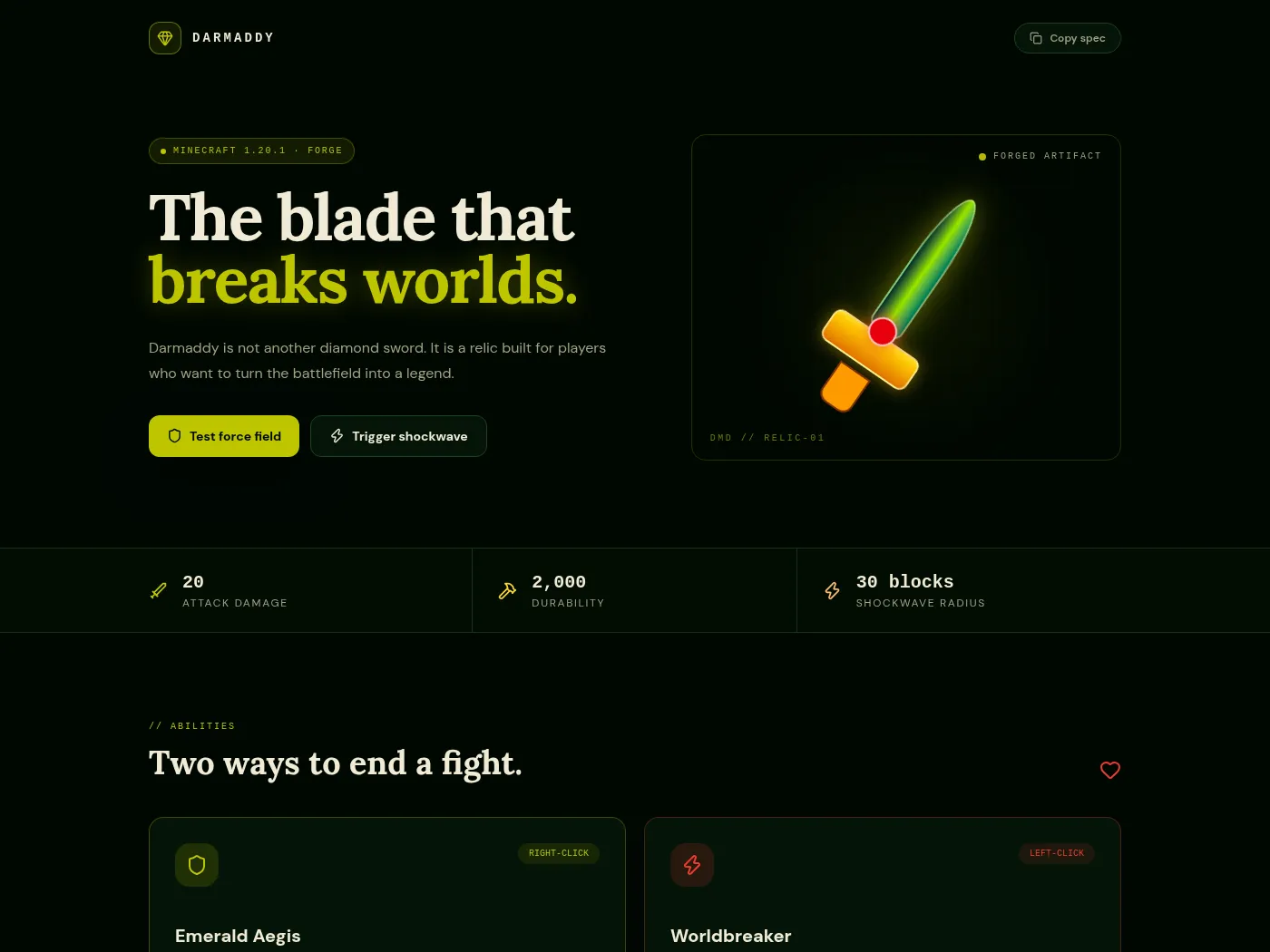 Darmaddy Minecraft Weapon Mod