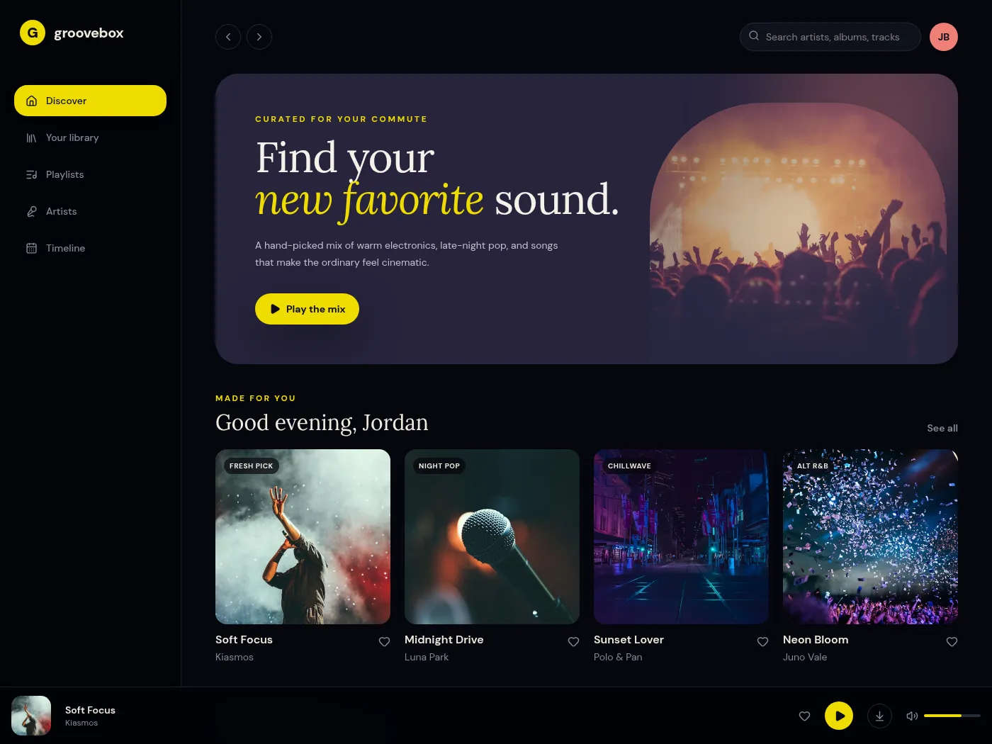 GrooveBox Music App