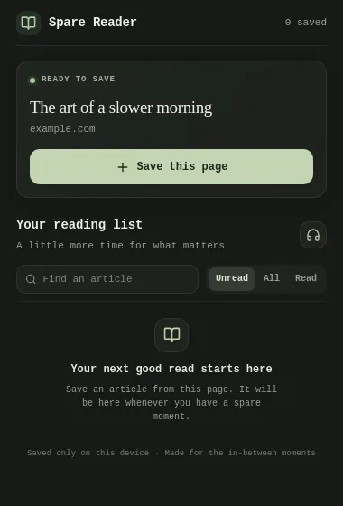 Spare Reader Assistant