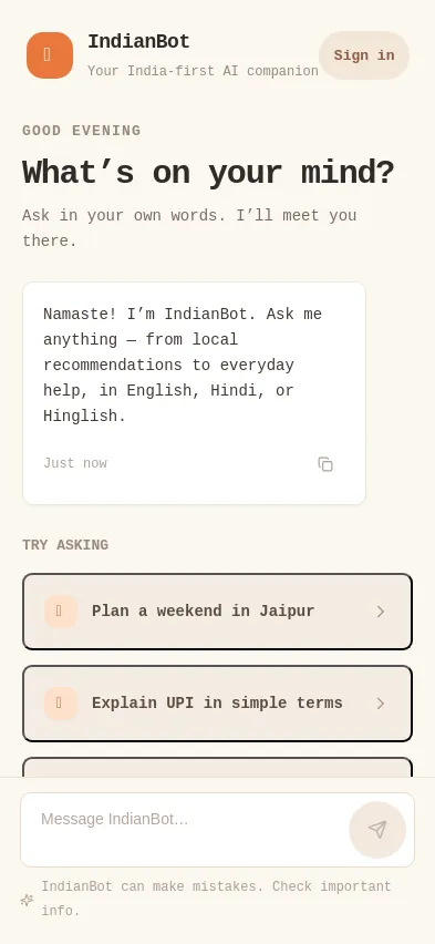 IndianBot Live