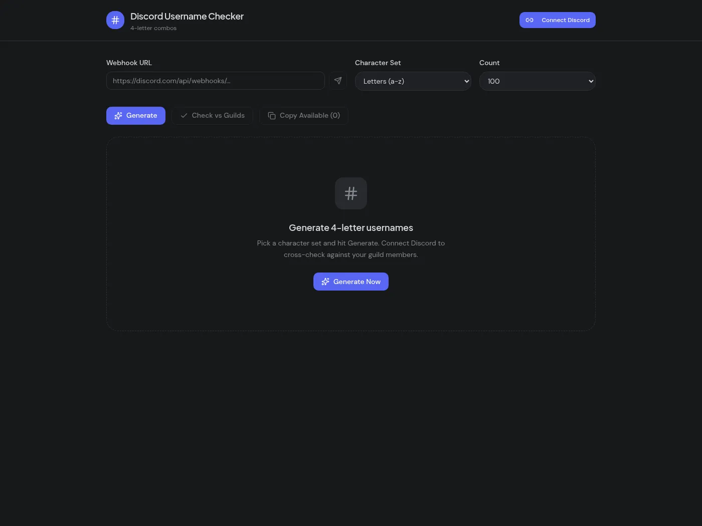 Discord Username Checker