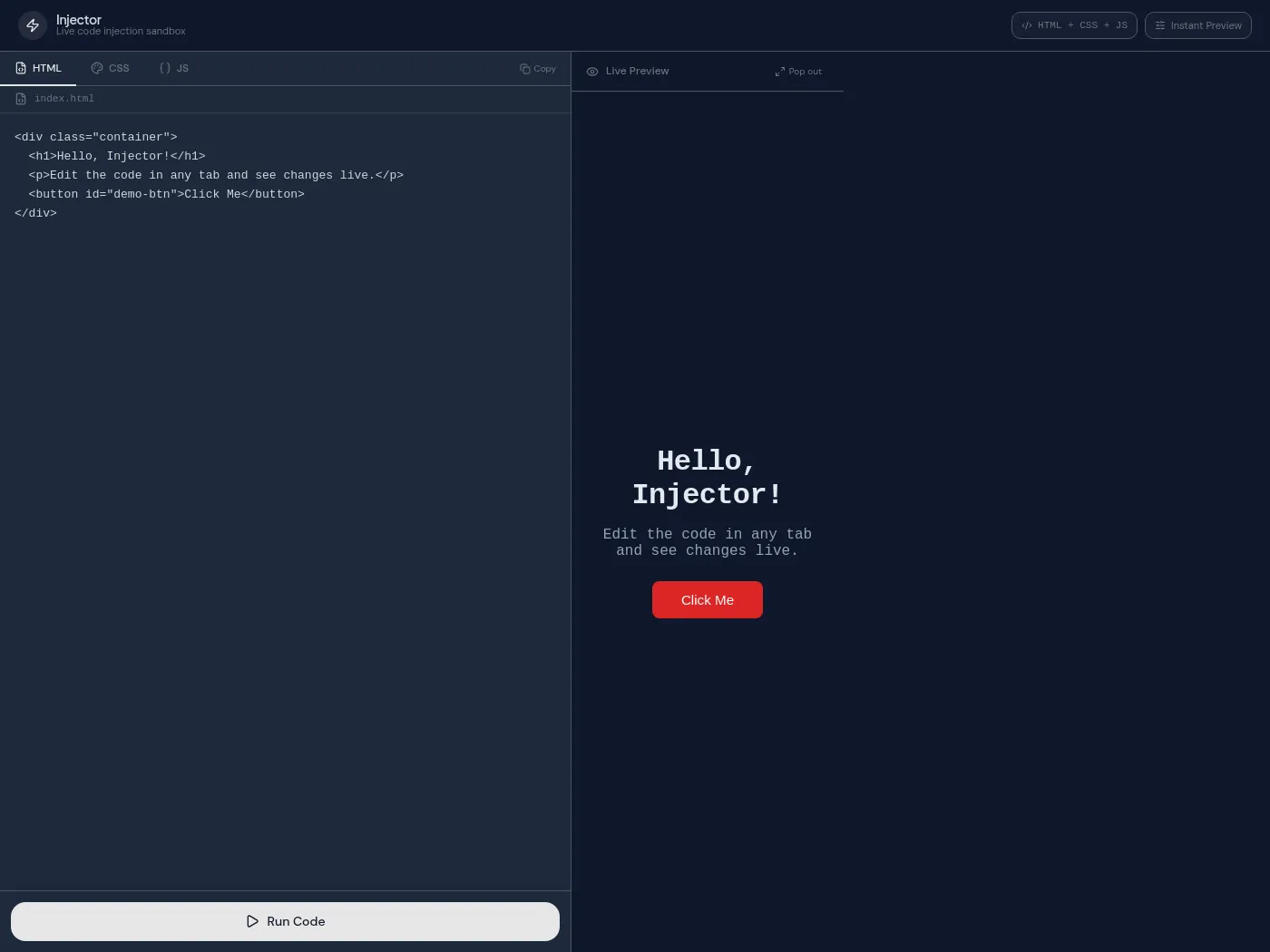 Injector Utility App