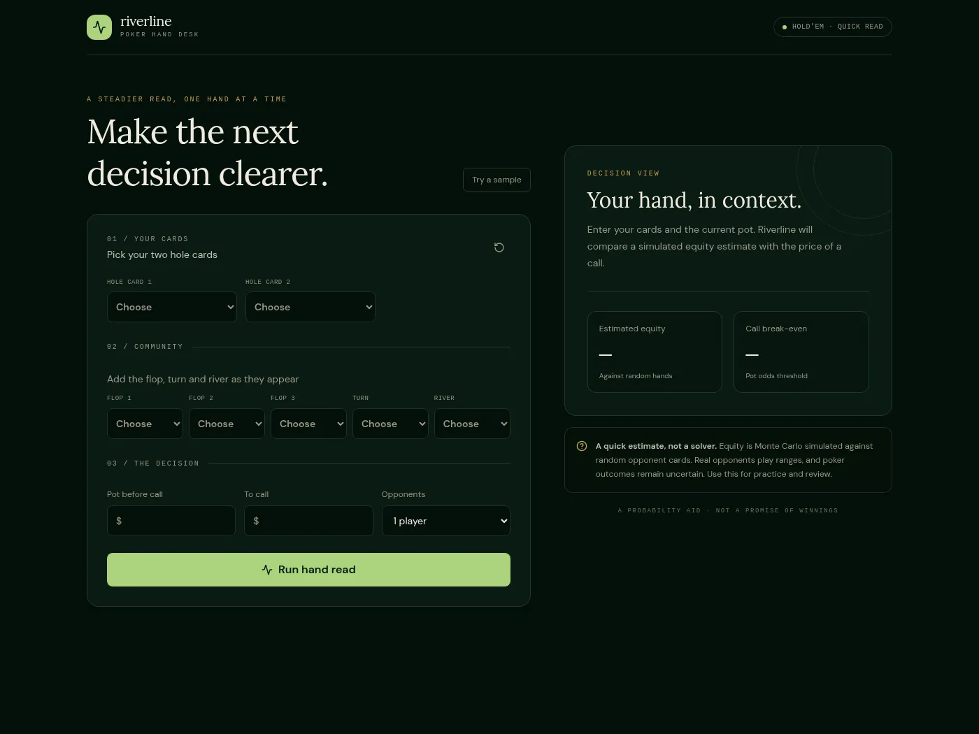 Poker Hand Advisor