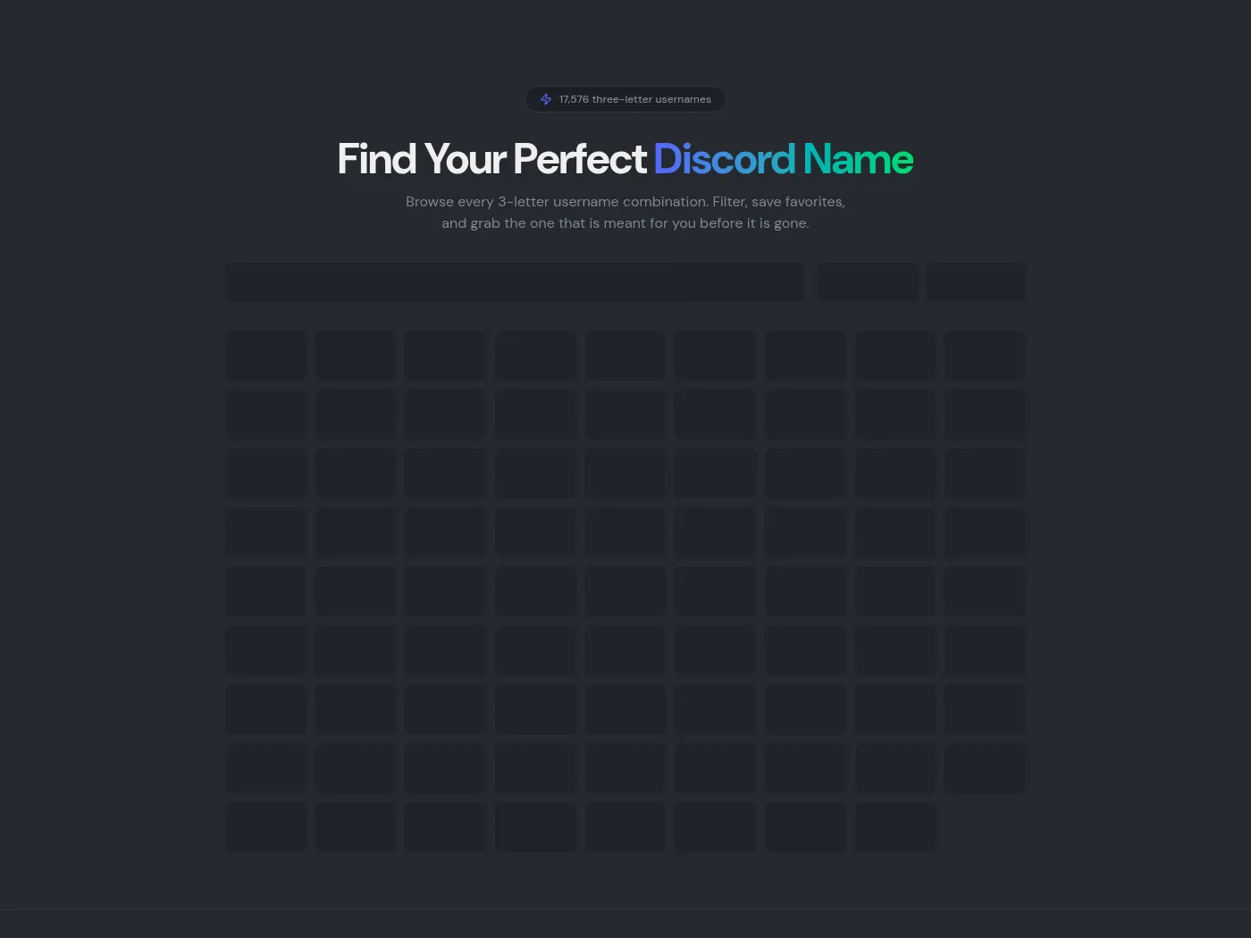 Discord Name Finder