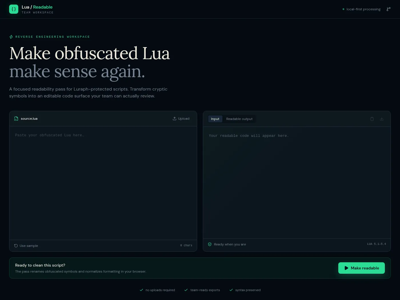 Lua Deobfuscator Pro