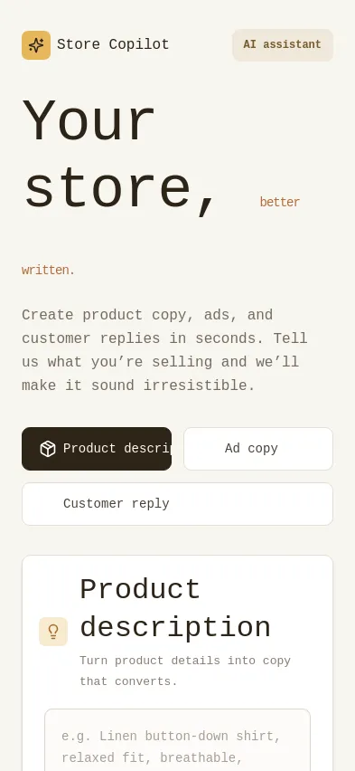 AI Store Copilot