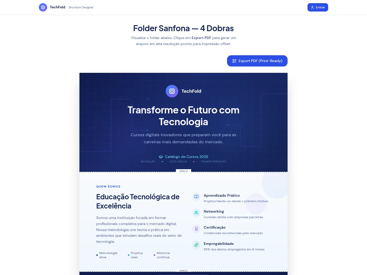 TechFold Brochure Designer