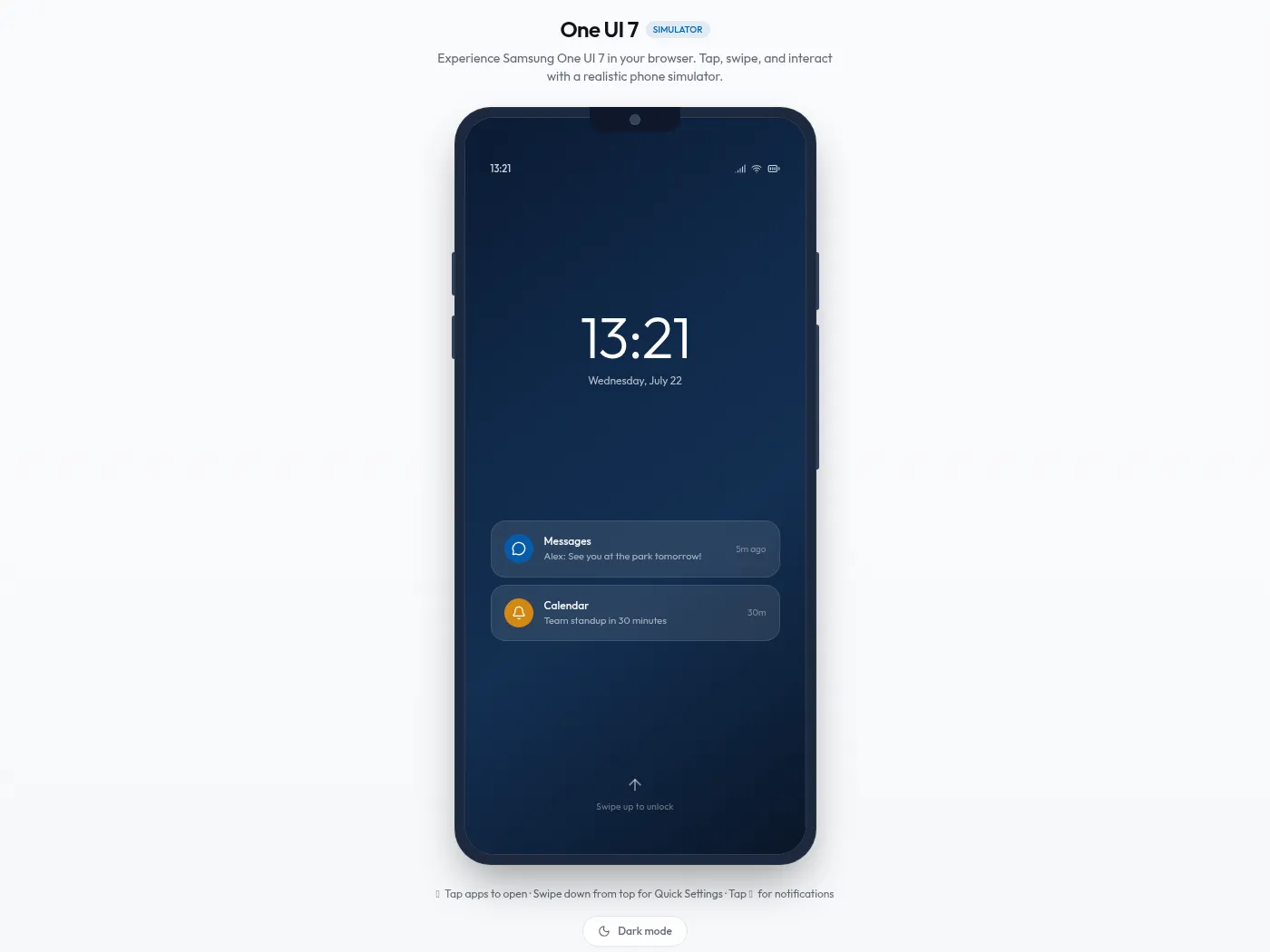 One UI 7 Browser Simulator