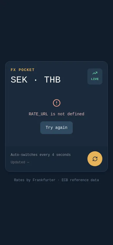 SEK-THB Widget App