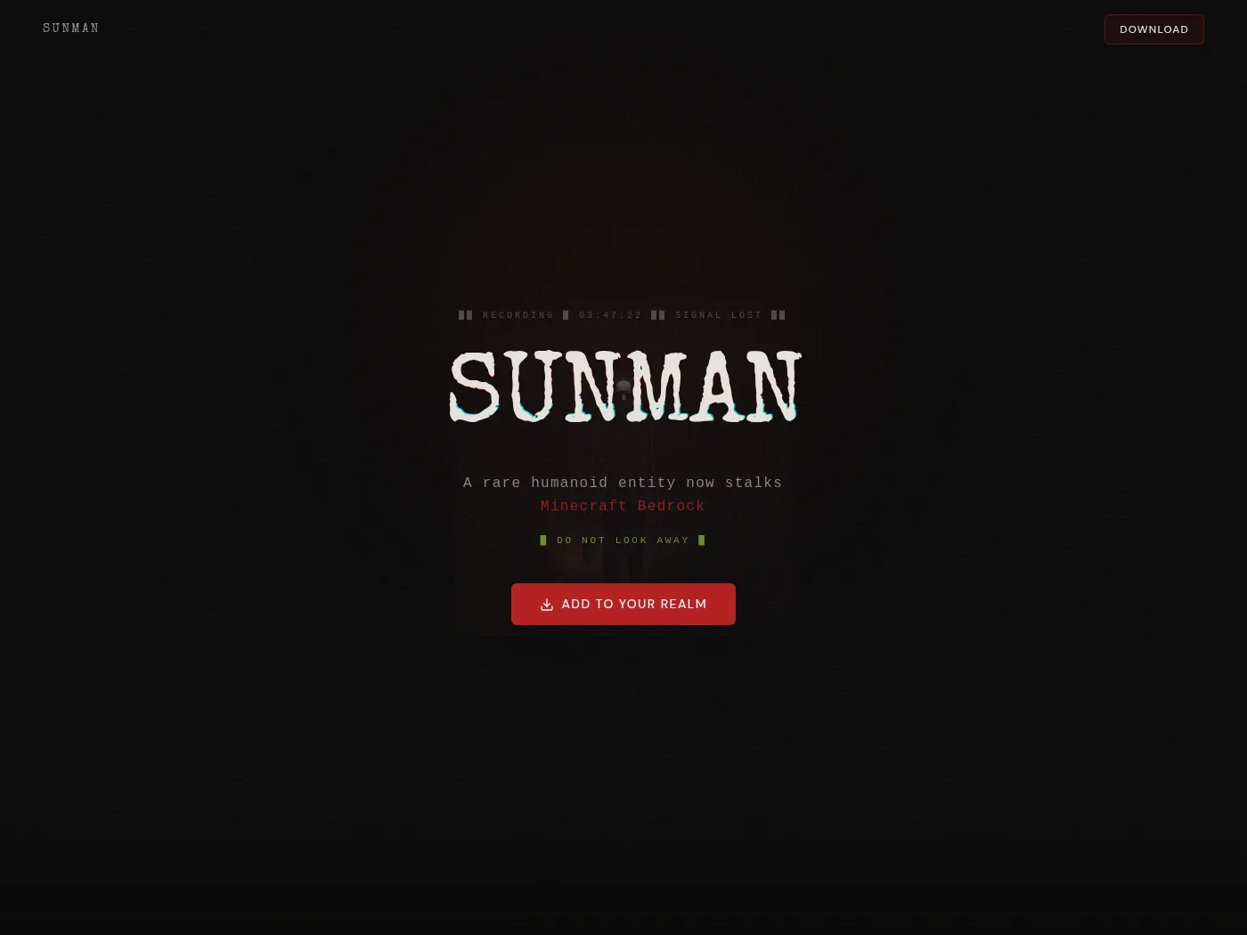 SUNMAN Analog Horror Addon