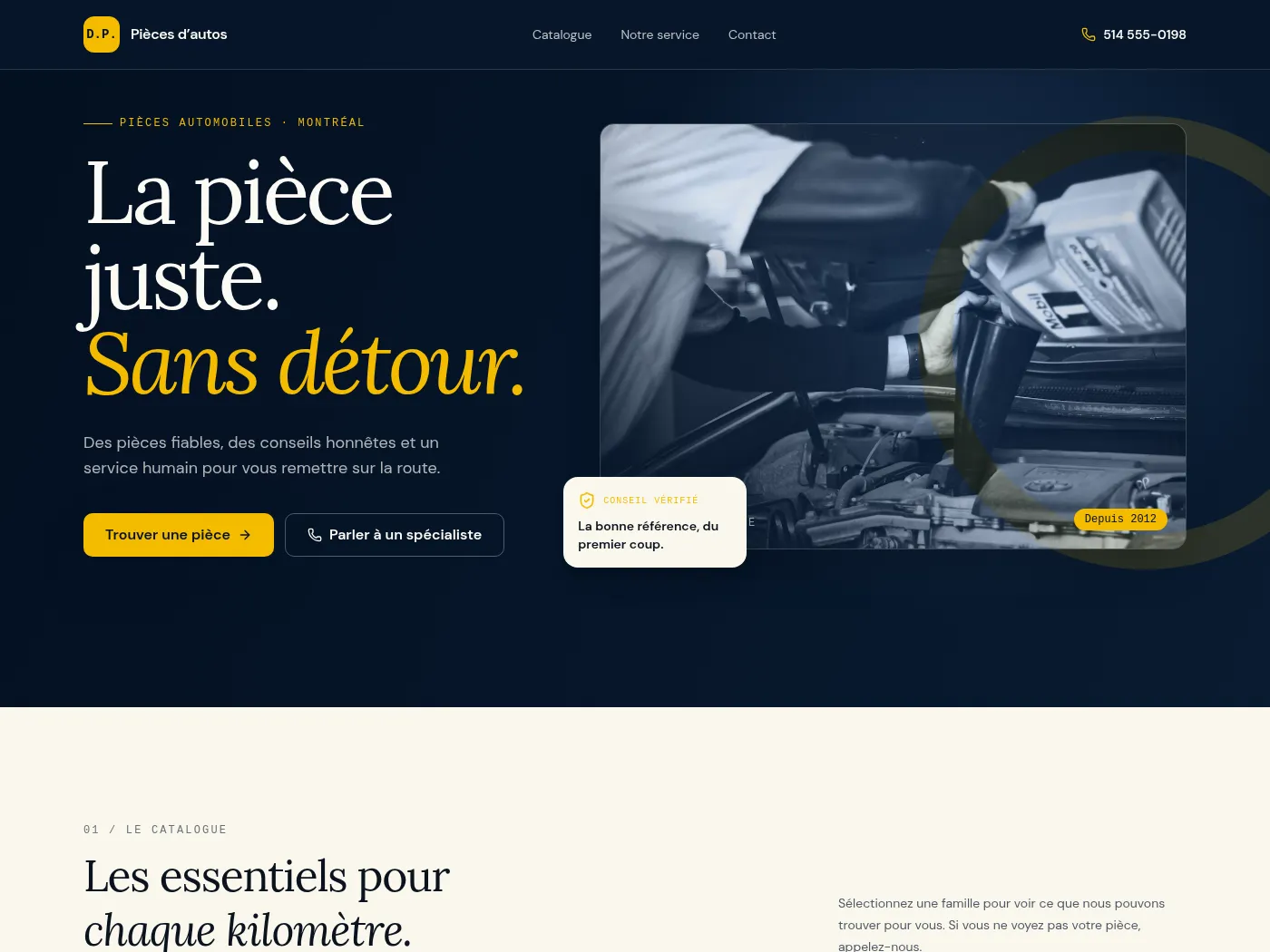DP Auto Parts Website