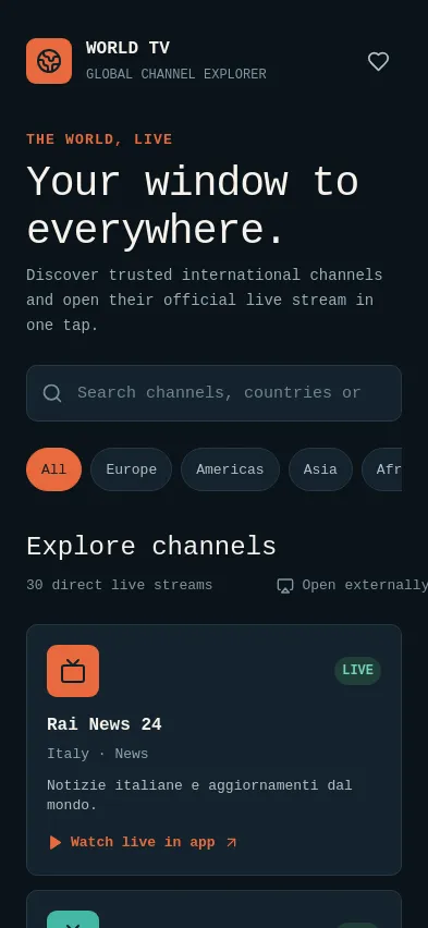 World TV Explorer