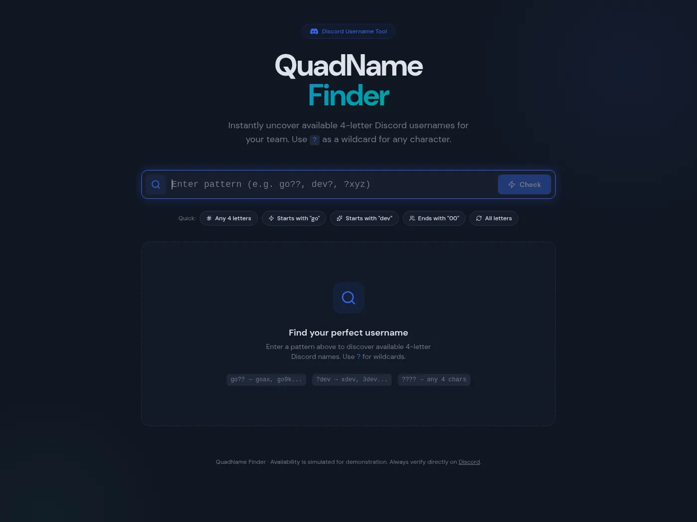 QuadName Finder
