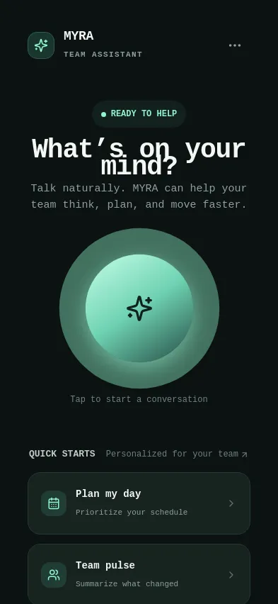 MYRA AI Voice Assistant