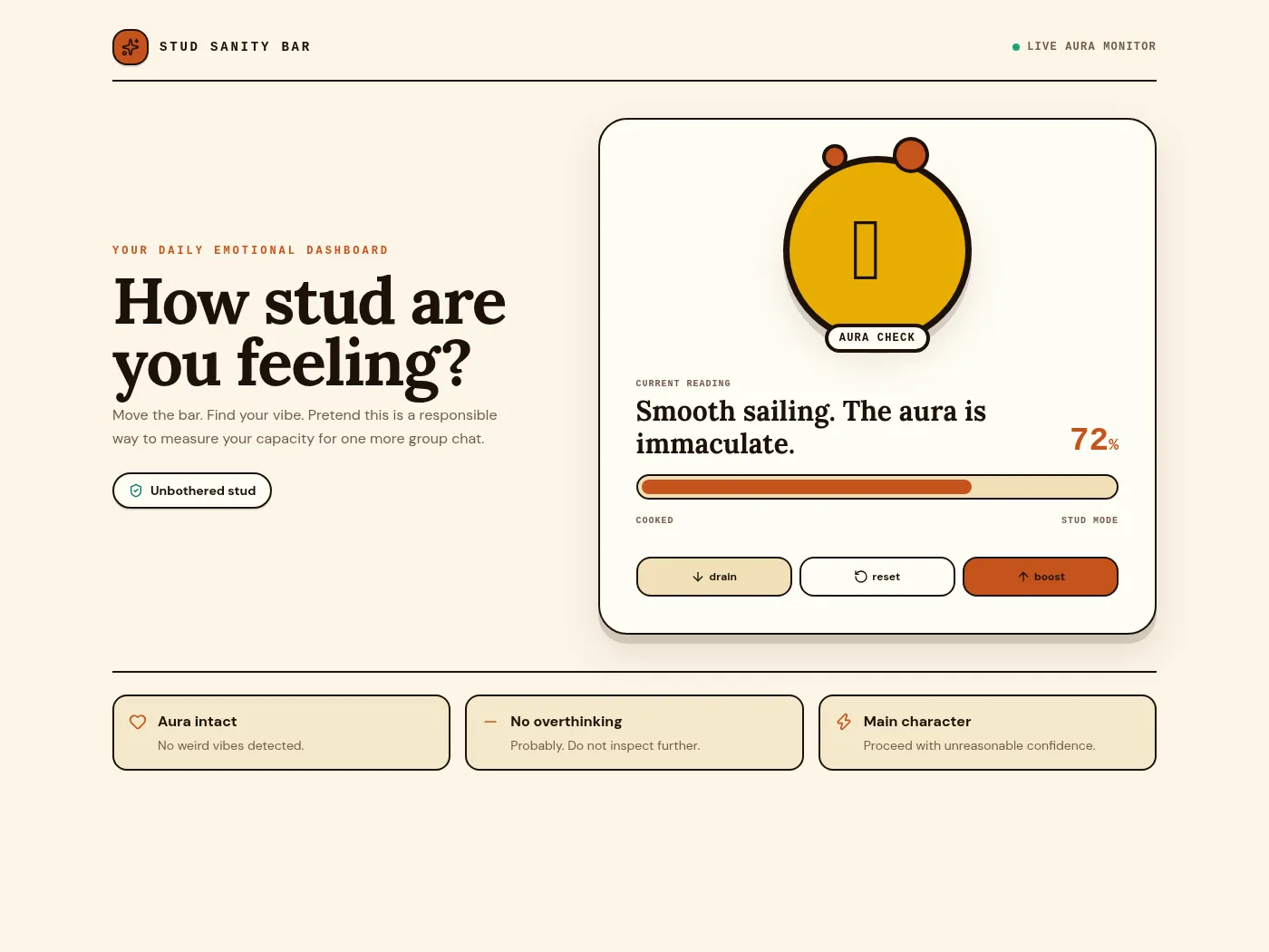 Stud Sanity Bar