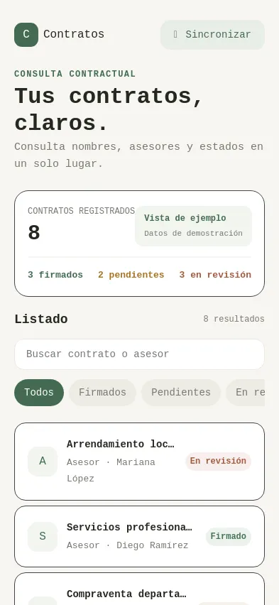 Consulta Contratos Móvil