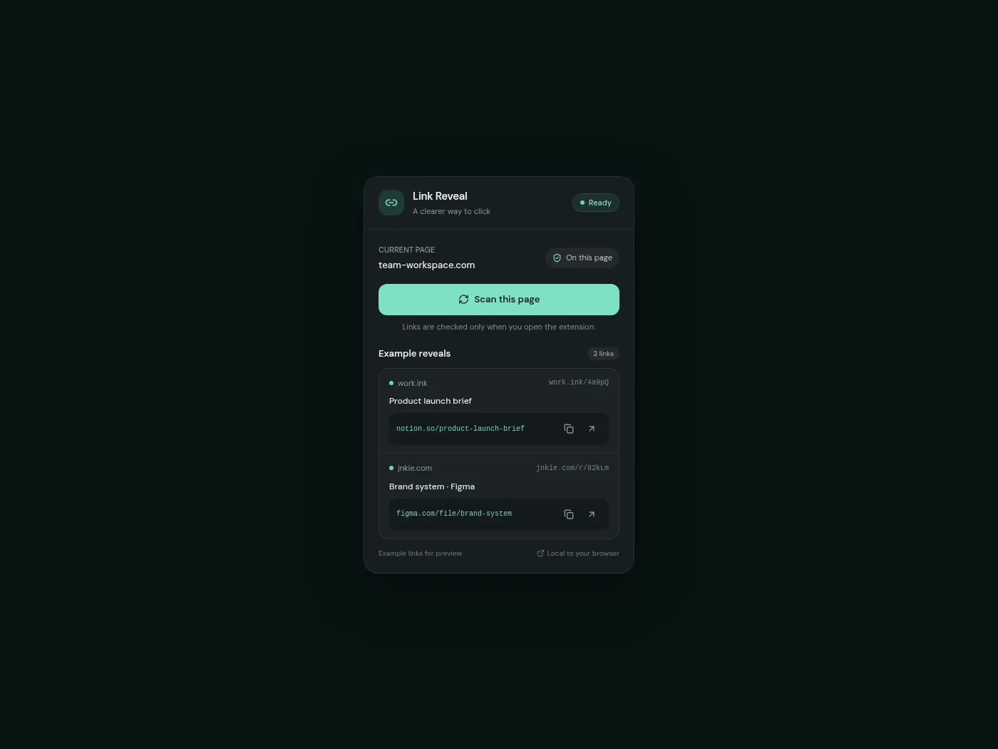 Link Reveal Extension