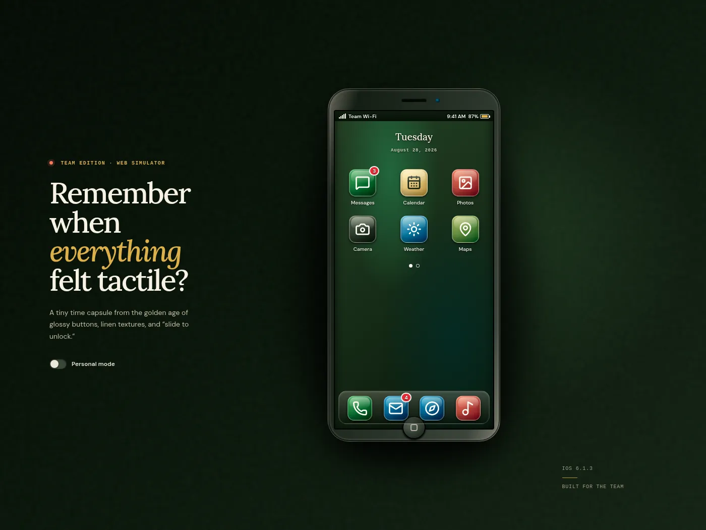 Retro iOS Web Experience