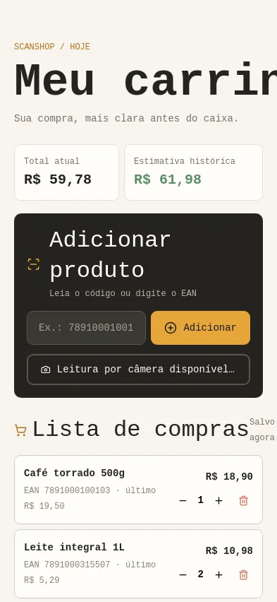 ScanShop Cart Analyzer