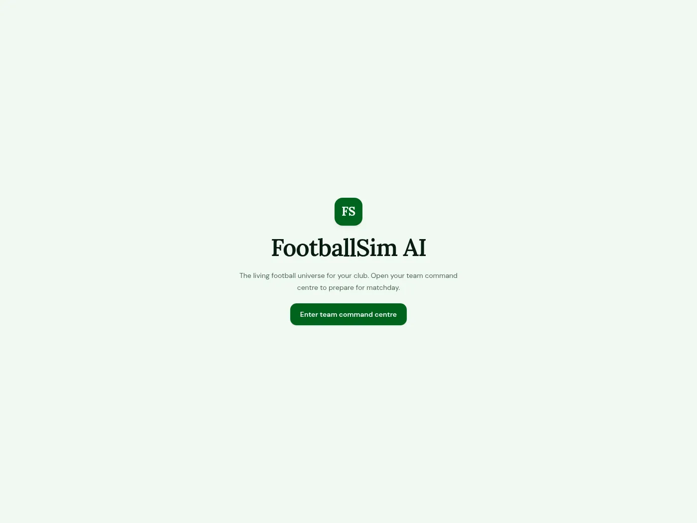 FootballSim AI Ecosystem