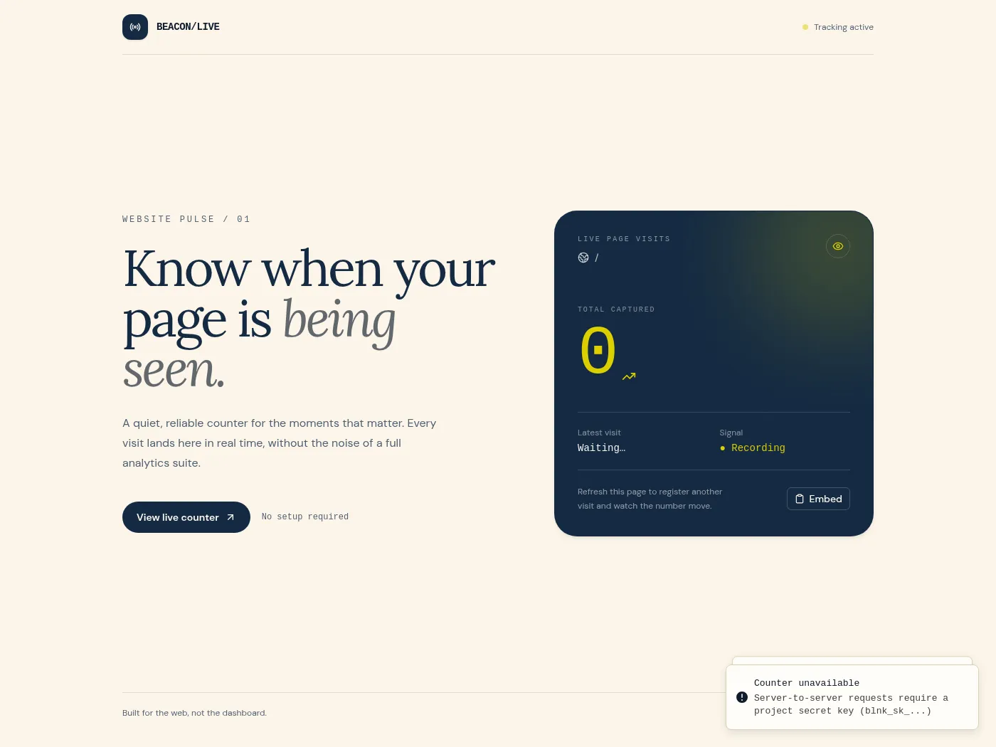 Web Page Visit Tracker